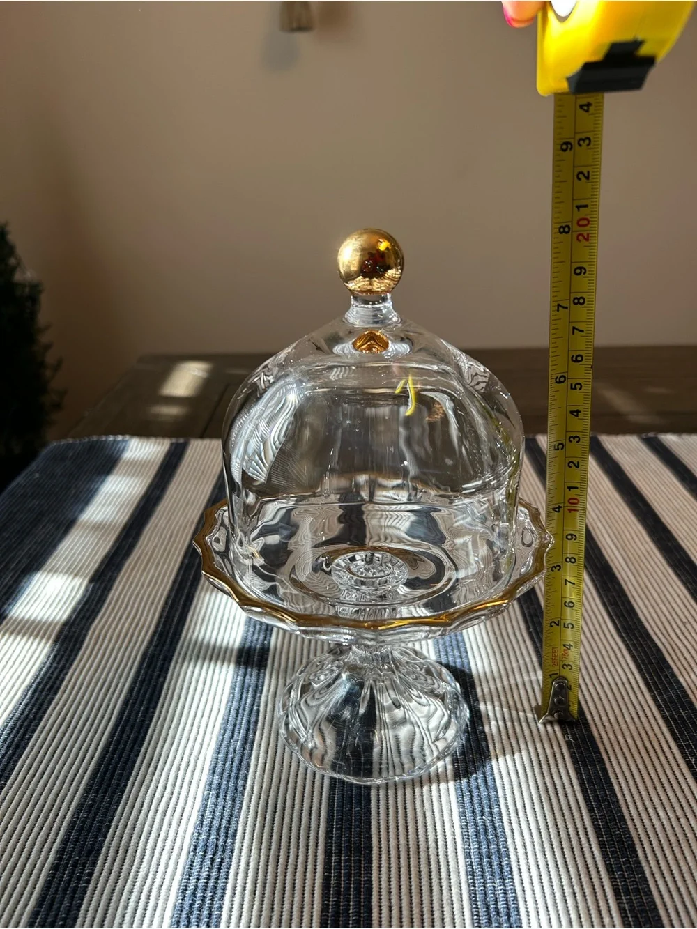 Dining | Glass Mini Dessert Stand With Gold Rim And Knob | Poshmark